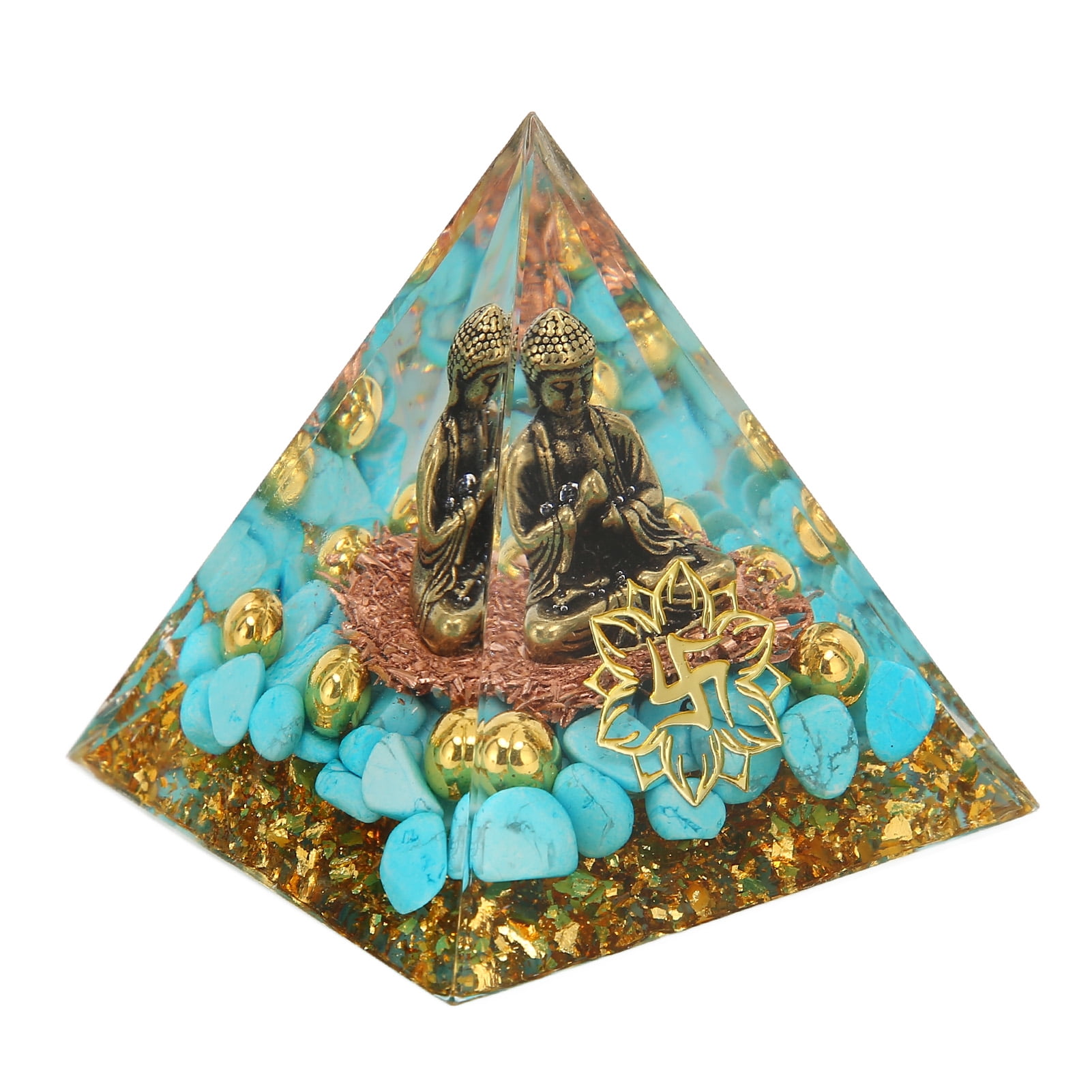 Crystal Pyramid Buddha Design Exquisite Beautiful Pyramid Power Stone ...