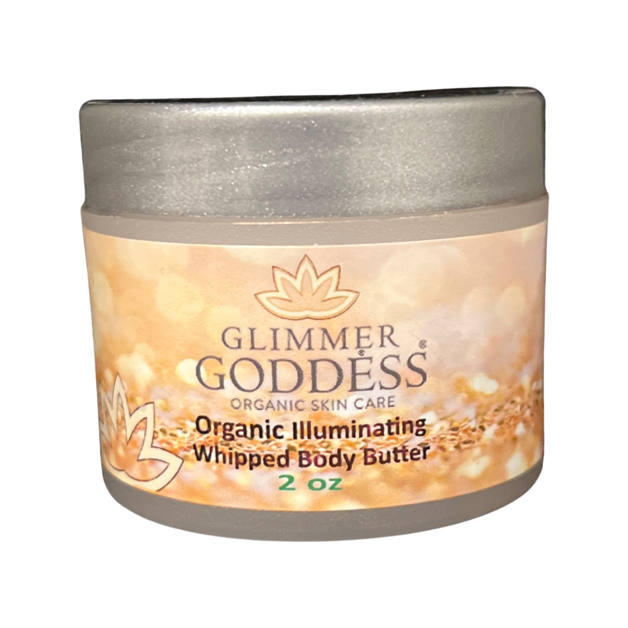 Glimmer Goddess Organic Shimmer Body Butters Travel Size 2 Oz Diamond