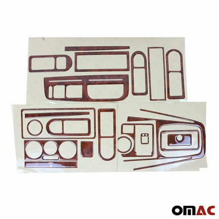 Wooden Look Dashboard Console Trim Kit Kit 21 Pcs For VW Golf Mk4 2000 ...