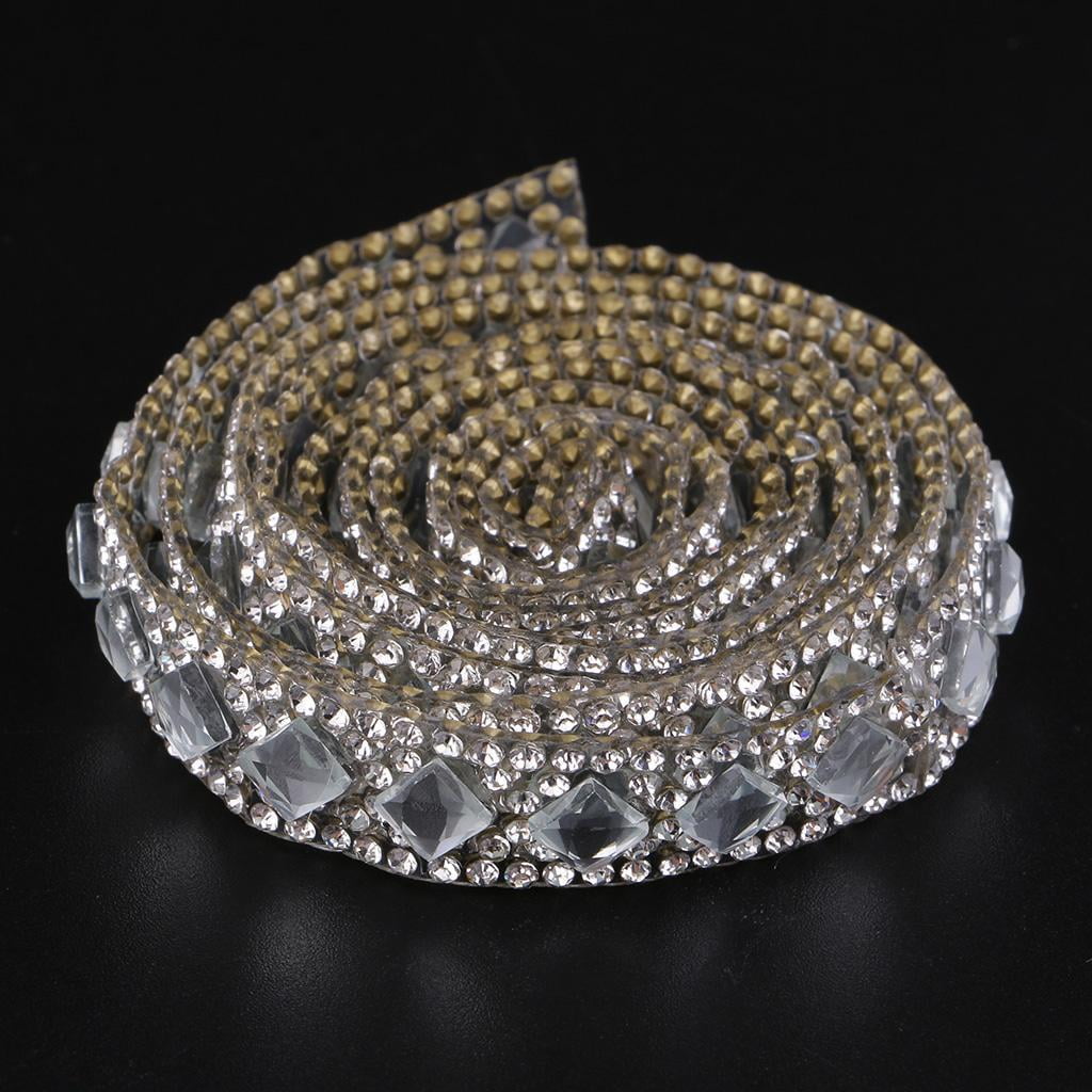 Crystal Rhinestone Ribbon,Diamond Rhinestone Bling Ribbon Roll ...