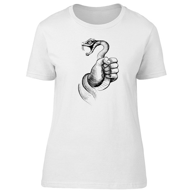 Hand Choking Snake B&w Sketch Tee Men's -Image by Shutterstock ...