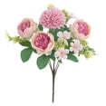 2Bundle Artificial Peony Chrysanthemum Household Imitation Silk Flowers ...