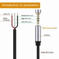11.8inch Long 3.5mm Stereo Female Port to Bare Wire Cable Open End For ...