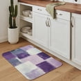 Abstract Gray Front Door Mat Indoor Entrance, Purple Mottled Graffiti ...