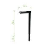 Mainstays Solar Powered Square Black Plastic LED Landscape Down Path ...