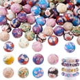 64Pcs Silicone Beads 8 Colors Round Focal Beads Bulk 15mm Floral Loose ...