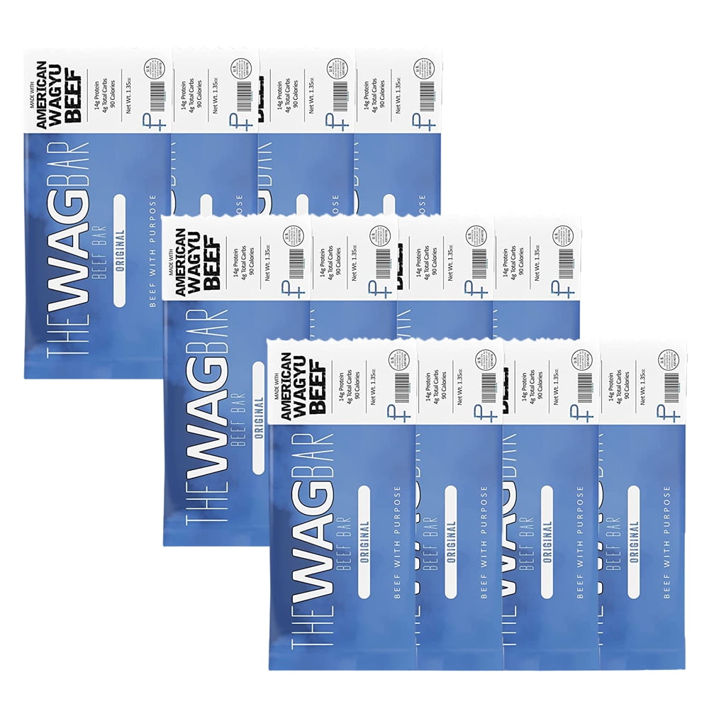 The WagBar Beef Bar made with American Wagyu Beef (Original, 1.35 Ounce ...