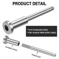 50 Pack Invisible Cable Railing kit T316 1/8" Receiver and Swage Stud ...