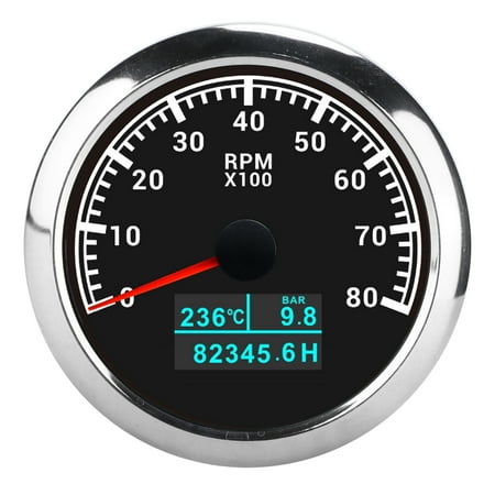 Tachometer, High Definition IP67 Tacho Gauge Low Power Consumption High ...