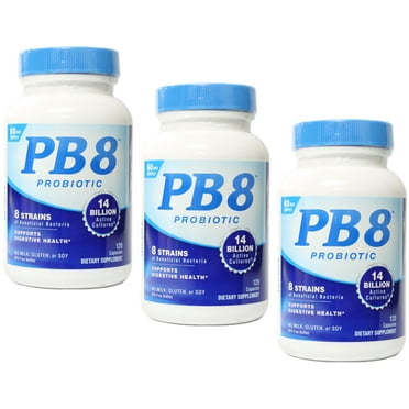 5 Pack Nutrition Now PB 8 Pro-Biotic Vegetarian Supplement, 120 Count ...