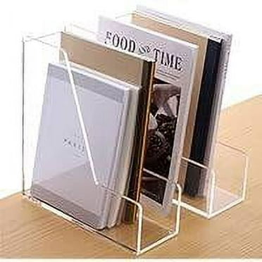 Clear Acrylic Magazine Holder, magazine rack wall mounted, Bookshelf ...