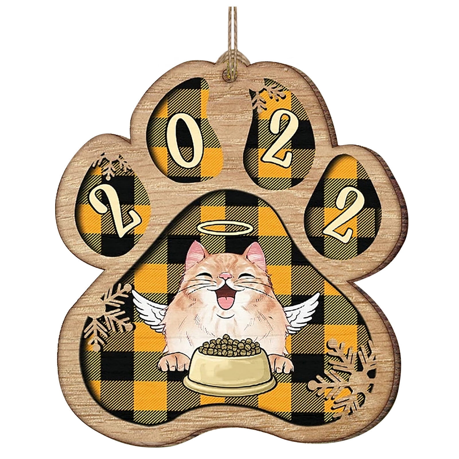 Sehao Personalized Christmas Paw Ornament Dog Cat And Snow Customized sehao-personalized-christmas-paw-ornament-dog-cat-and-snow-customized