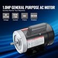 1HP Electric Motor 3450 rpm, AC 115V/230V, 56C Frame, Air Compressor ...