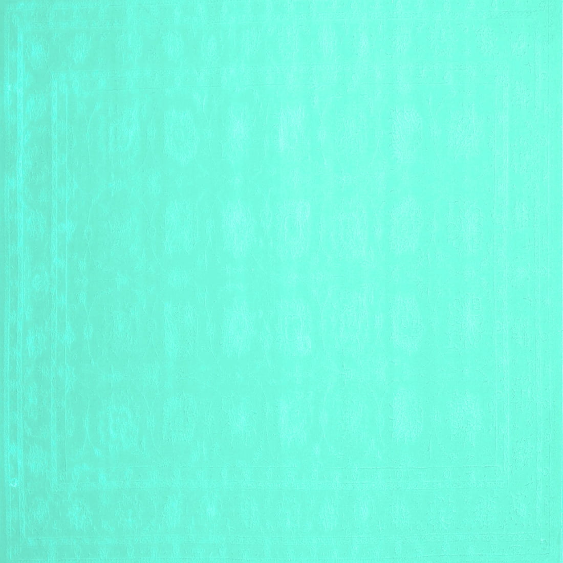 Ahgly Company Indoor Square Solid Turquoise Blue Modern Area Rugs, 6 ...