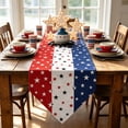 4th of July Patriotic Table Runner,Red White Blue Decorative Table ...