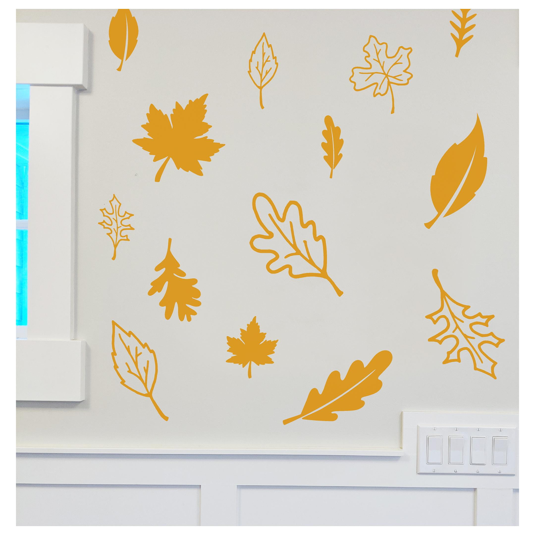 Fall Leaves Autumn Decals and Decor Vinyl Lettering Decal Stickers Self ...