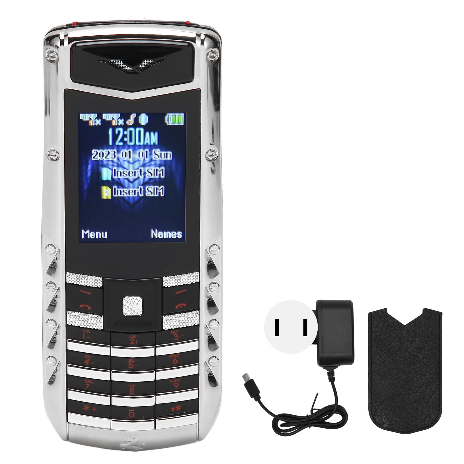 Teléfono celular desbloqueado V5 Pro 2G con botones grandes y gran ...