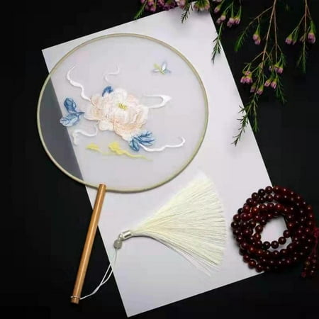 IBAOLEA Chinese Fan Embroidery Hand Circular Fan, China Han Ancient ...