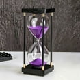 60-Minute Wooden Frame Glass Hourglass Timer, Vintage Decor Timer for ...