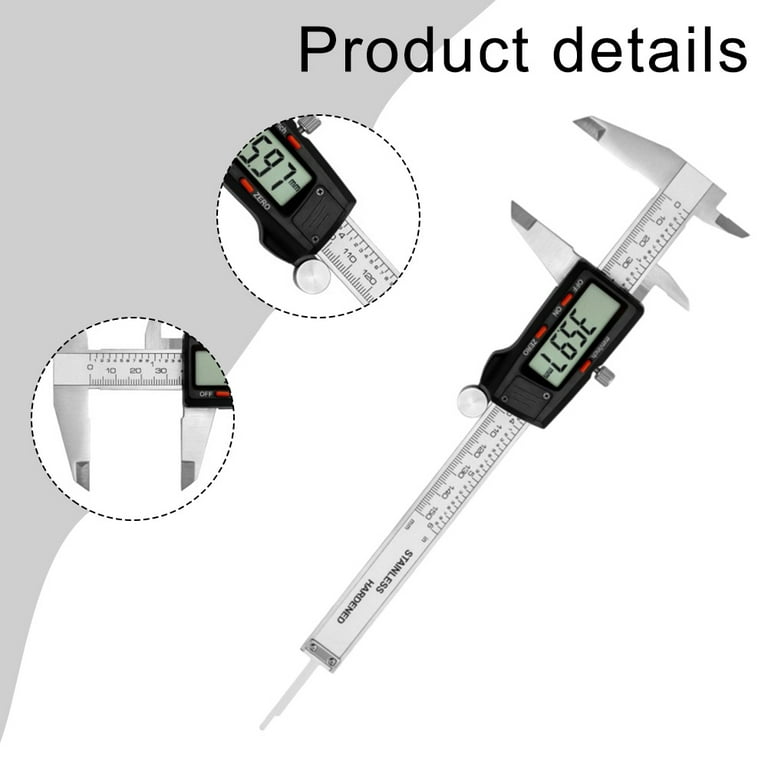 Long Jaw Caliper - 0-6 Inch Stainless Steel Measuring Tool With LCD ...
