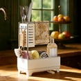 2-Tier Sink Caddy Off-White 2 Kitchen Countertop Storage Organizer ...