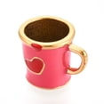 304 Stainless Steel Enamel Pendants Cup with Heart Charm Ion Plating(IP ...