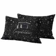 Black Graduation Cap Outdoor Waterproof Throw Pillow Covers 20x12 Set ...