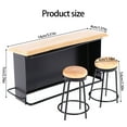 1/12 Scale Miniature Pub Counter Set with 2 Stools, Metal Frame & Table ...
