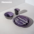 HomeVss Stoneware Square 16pc Dinnerware Set, Inside Spinwash Swirl ...