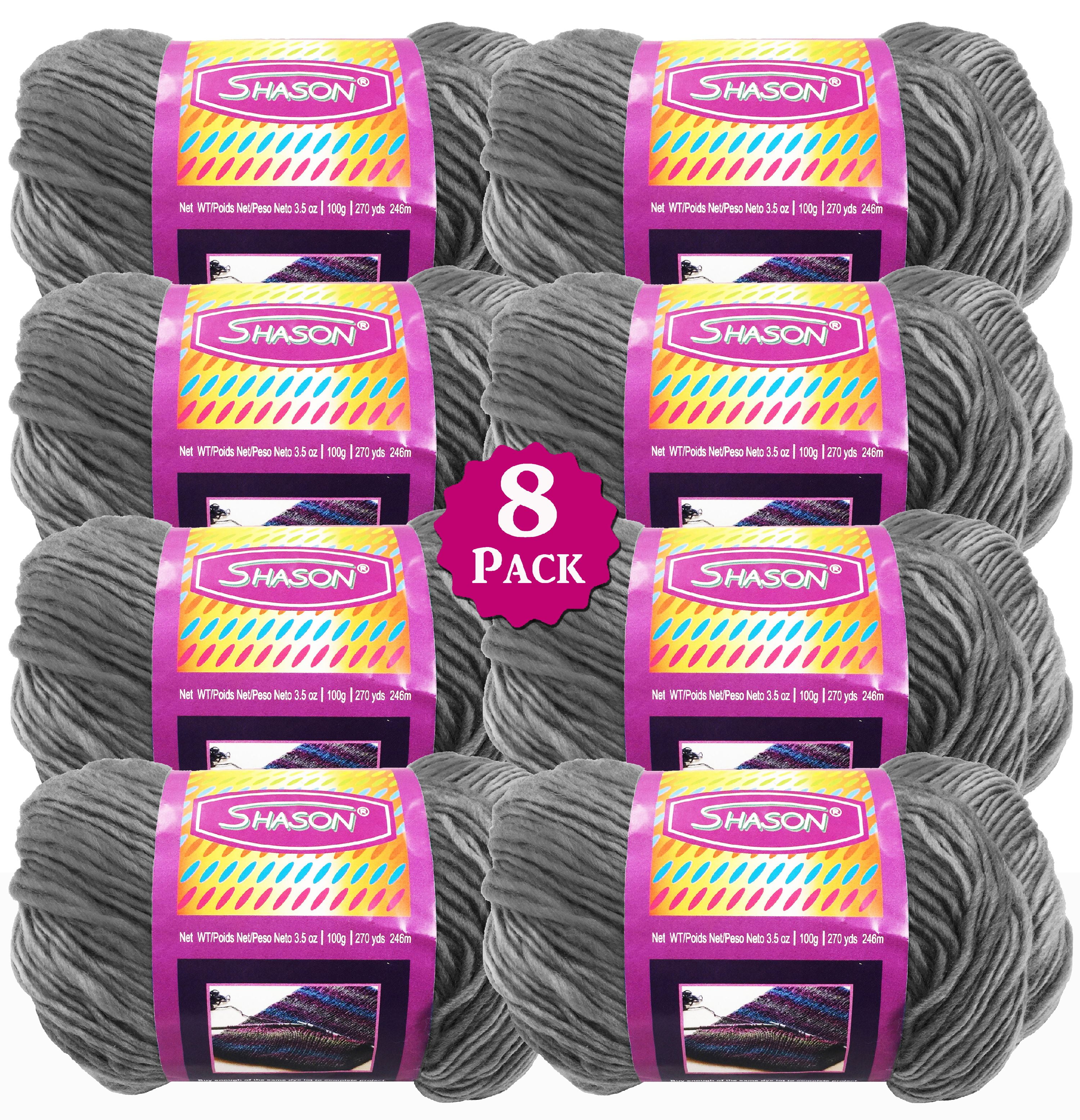 Shason Textile (8-Pack) Super Soft Acrylic Yarn, Charcoal. - Walmart.com