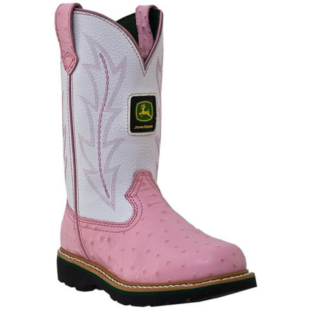John Deere - Women's John Deere 10" Pull On Cowboy Boots PINK 6.5 W ...