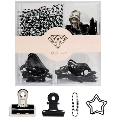 Multibey Cute Paper Clips Binder Clips Set Reusable Paperclip Paper ...