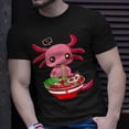 Axolotl Eating Ramen Valentines Day Animal Japanese Food TShirt ...