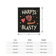 Durable Soft & Warm Flannel Blanket - Playful ' HARPTS BLASTY ' Design ...