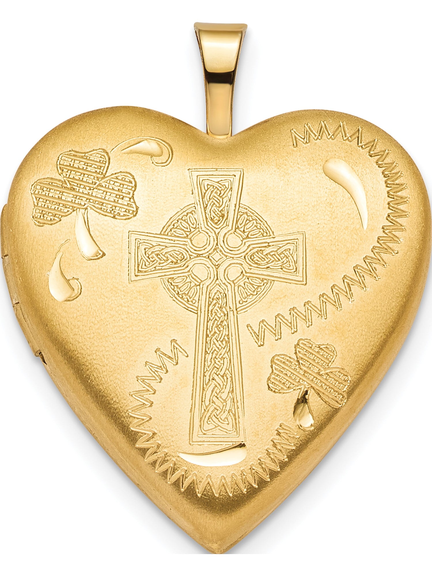 Designer Ss/Gold Plated Sterling Silver Gold-Plated 20Mm Clover & Cross ...