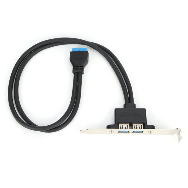 Cable deflector USB doble de 19 pines para placa base a puerto doble A ...