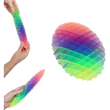 (ORANGE) Giant Knobby Puffer Worm - Sensory Fidget and Stress Balls ...
