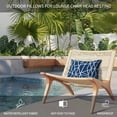 Blue Geometric White Line Outdoor Pillow for Chaise Lounge Chair,Head ...