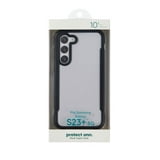 onn Dual-Layer Phone Case for Samsung Galaxy S23+ 5G, Black/Clear ...