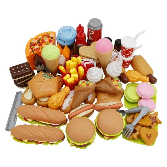 Fast Food Play Set for Kids - Burger, Hotdog, Fries Combo - Educational ...