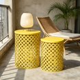 Accent Table for Living Room Set of 2, Round Metal Side End Table ...