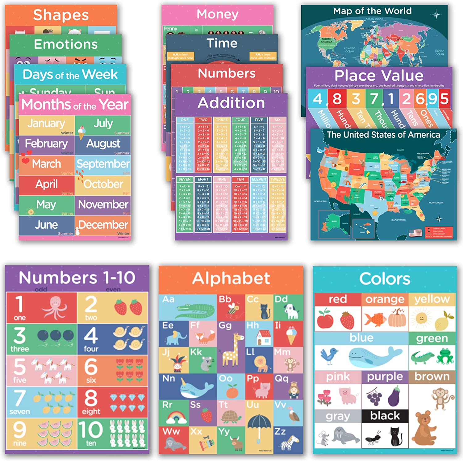 Alpine Choice | 14 Educational Posters for Toddlers- Preschool Posters ...