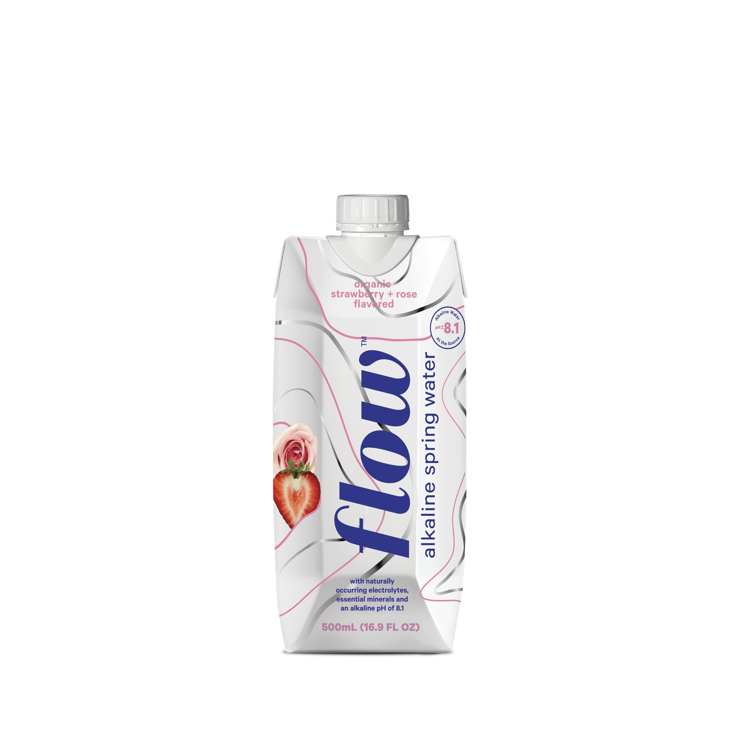 Flow Strawberry Rose Flavored Naturally Alkaline Spring Water, 16.9 Fl ...