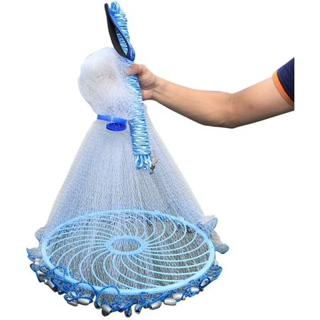 Disc Type Fishing Net Nylon Line Hand Throw Net American Fishing Gear ...