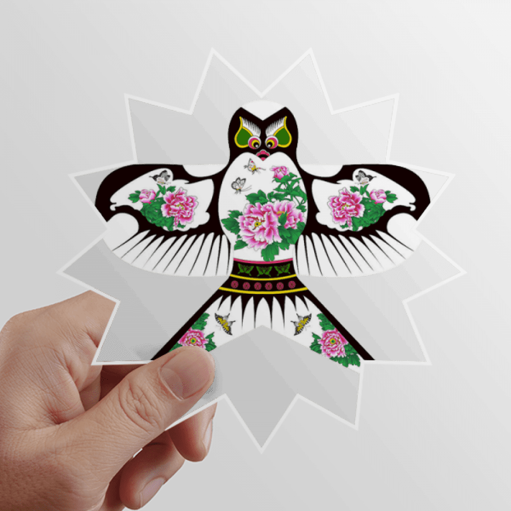 La cultura china tradicional patrón de kite Calcomanías solares de ...