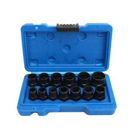 13PCS Socket Nut Extractor Set Round Bolt Extracter Socket Set Hex Head ...