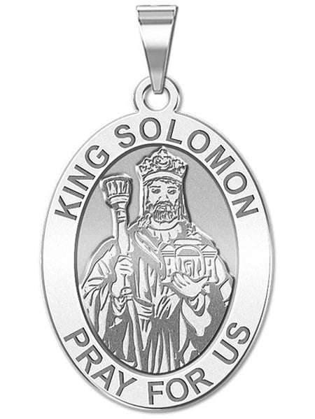 Picturesongold.Com Saint King Solomon Oval Religious Medal - 2/3 inch ...
