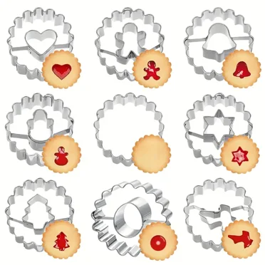 Wilton Christmas Linzer Cookie Cutters, 7-Piece Metal Set - Walmart.com