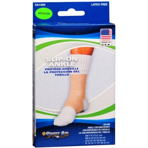 Sportaid Elastic Slip On Ankle Brace, Beige, Large Of Size: 9.25-10 ...