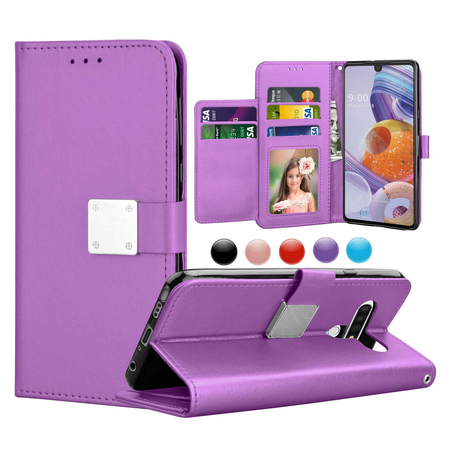LG Stylo 6 Wallet Case, LG Stylo 6 2020 6.8" PU Leather Cases, Njjex ...